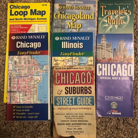 Other | Maps Various Vintage Chicago Illinois Maps | Poshmark